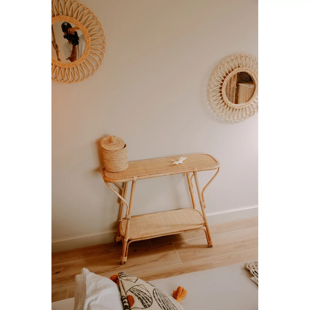 LOUISON - Console en rotin et cannage L100